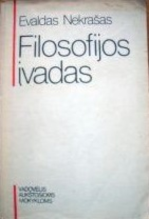 Evaldas Nekrašas - Filosofijos įvadas | ELVIS